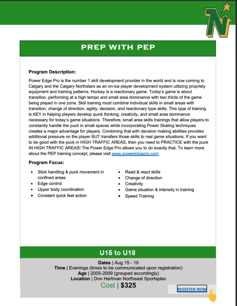 Summer Programs – Calgary Northstars Hockey Association